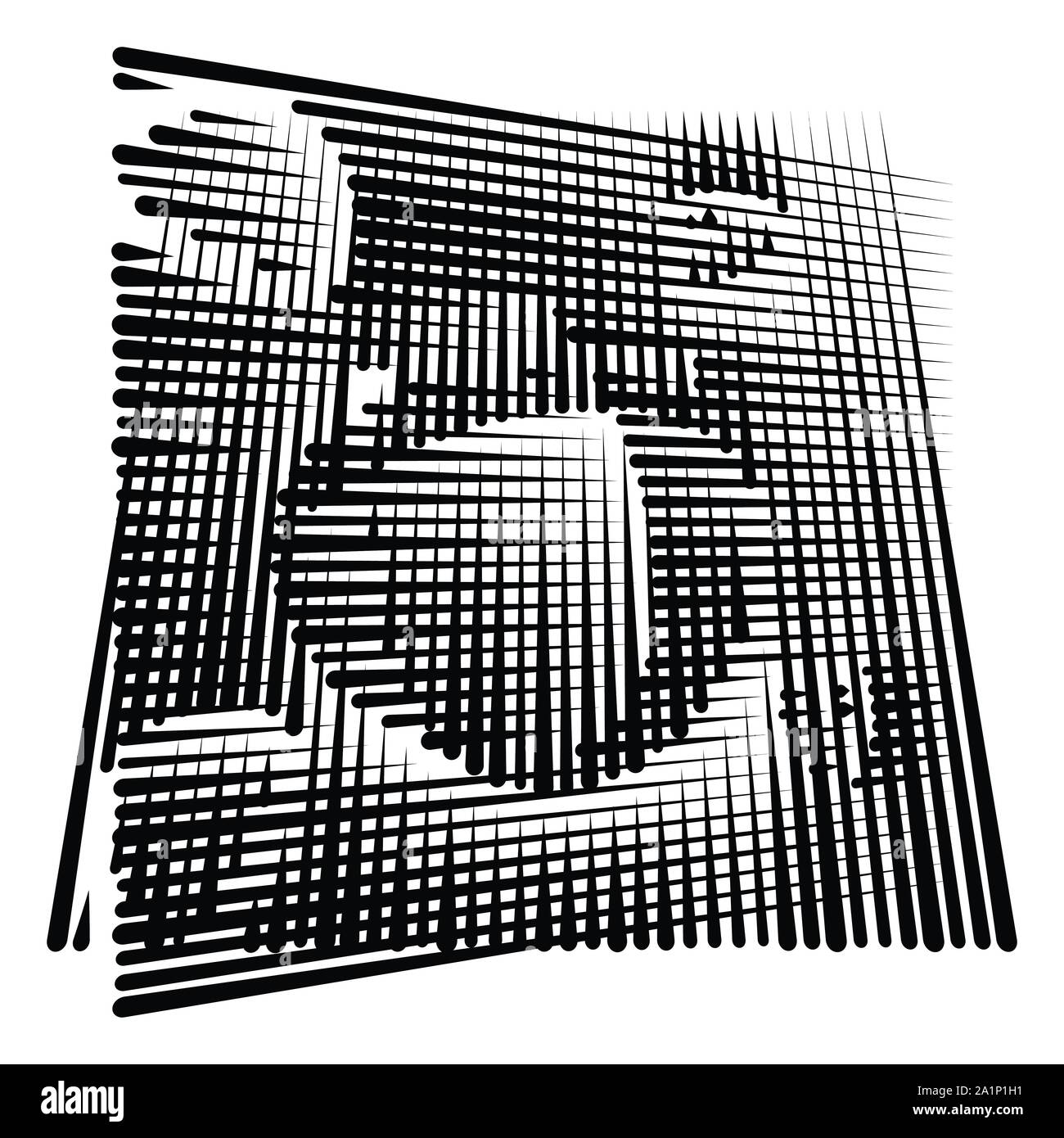 grid, mesh abstract geometric pattern. segmented intersect lines. crossing dynamic stripes ...