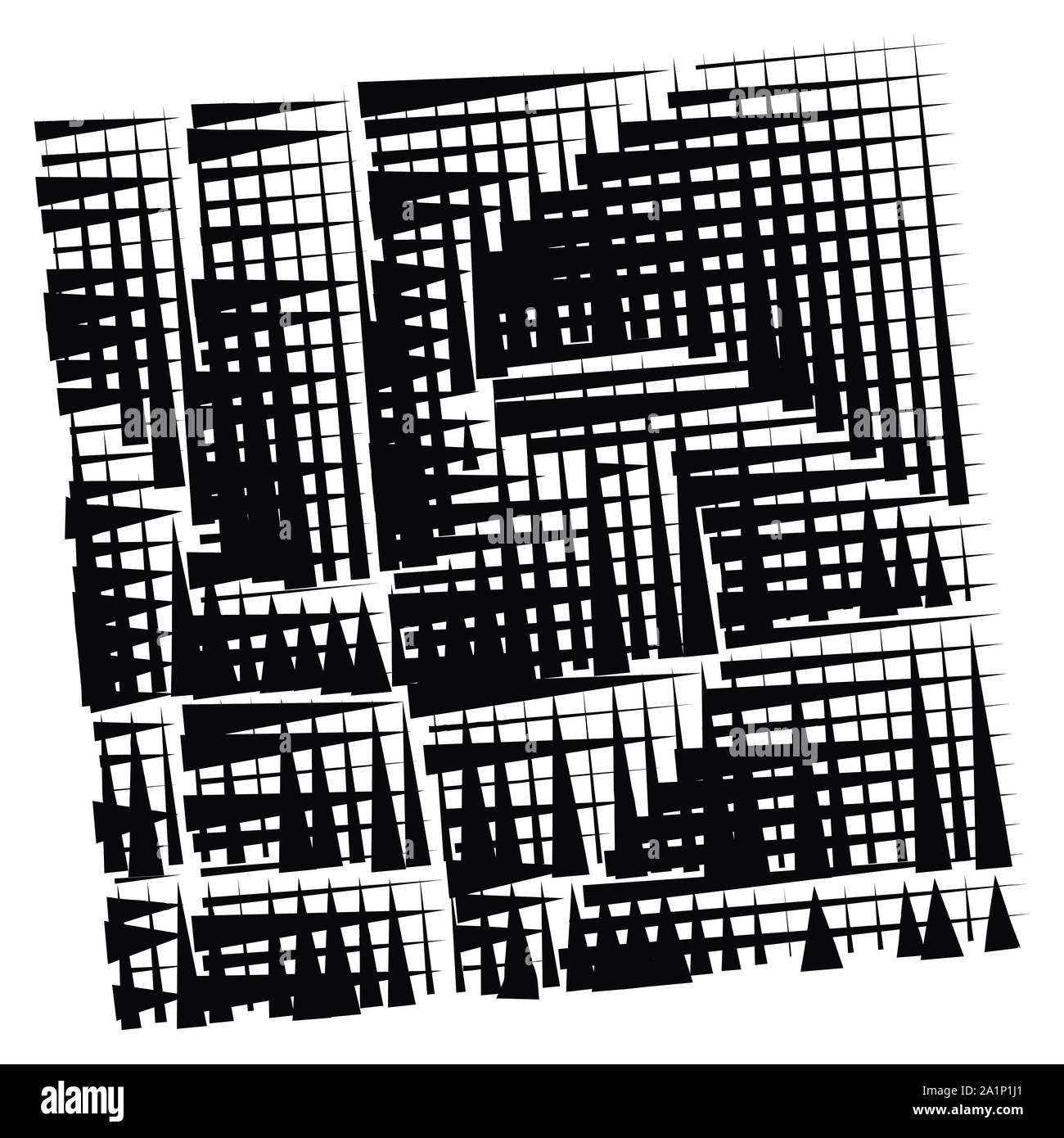 grid, mesh abstract geometric pattern. segmented intersect lines. crossing dynamic stripes ...