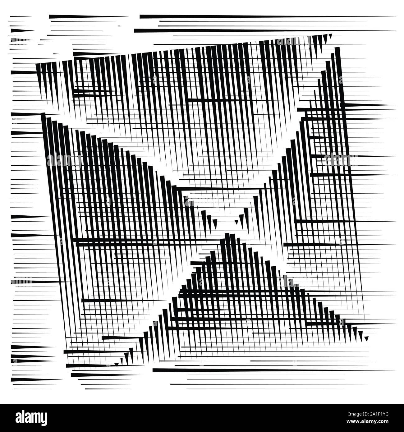 grid, mesh abstract geometric pattern. segmented intersect lines. crossing dynamic stripes ...