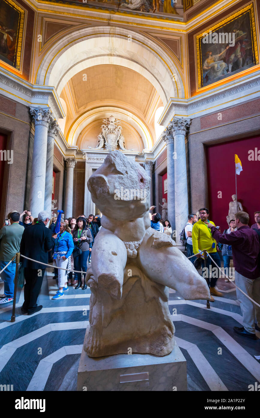 The Belvedere Torso Statue, Octagonal Room, Pius-Clementine Museum ...