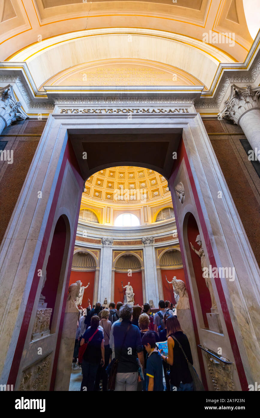 Round Room, Vatican Museums, Vatican, Rome, Italy, Europe Stock Photo ...
