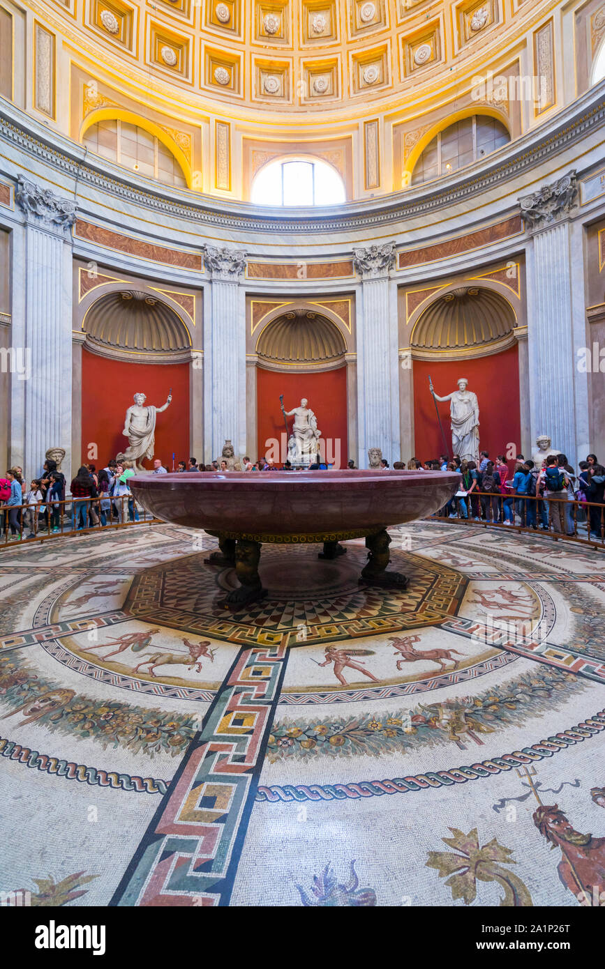 Round Room, Vatican Museums, Vatican, Rome, Italy, Europe Stock Photo ...