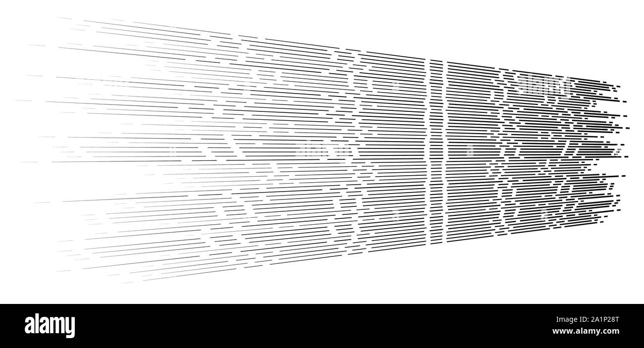 Random 3d dashed lines in perspective. segmented stripes geometric ...