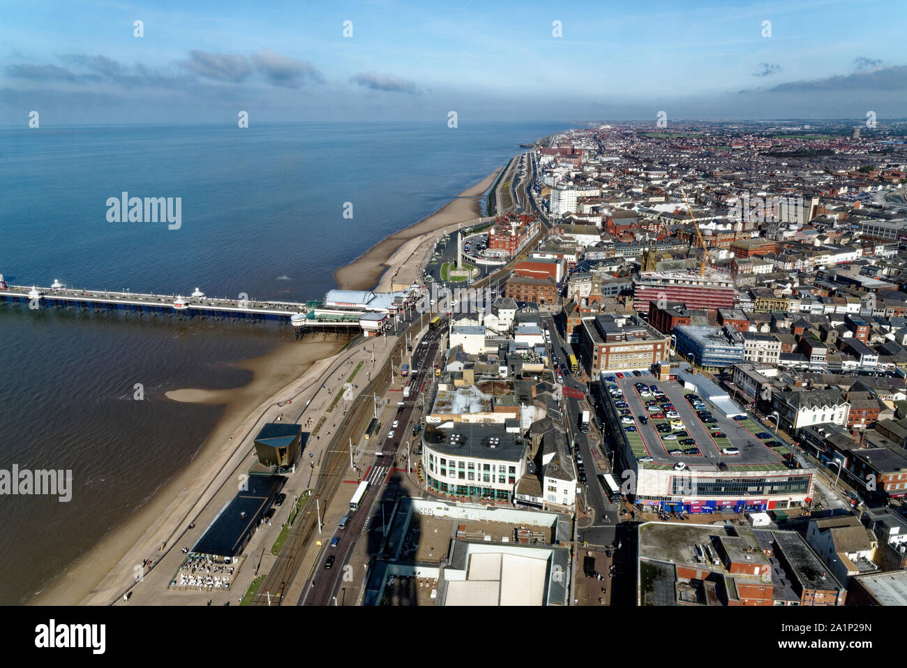 Blackpool pleasure beach aerial view hi-res stock photography and ...