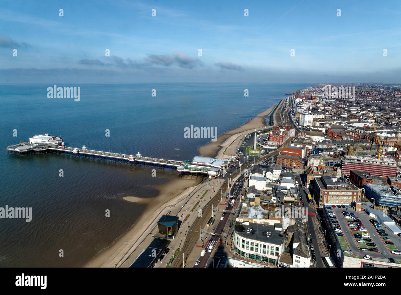 Blackpool pleasure beach aerial view hi-res stock photography and ...
