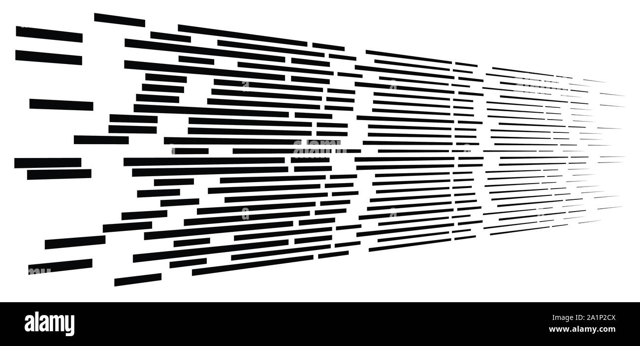 Random 3d dashed lines in perspective. segmented stripes geometric ...