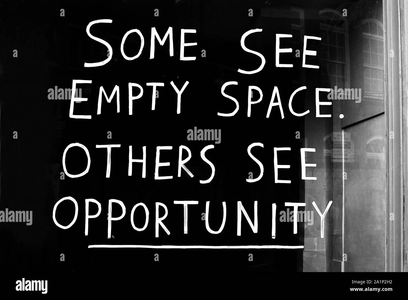 Some see empty space, others see opportunity Stock Photo - Alamy