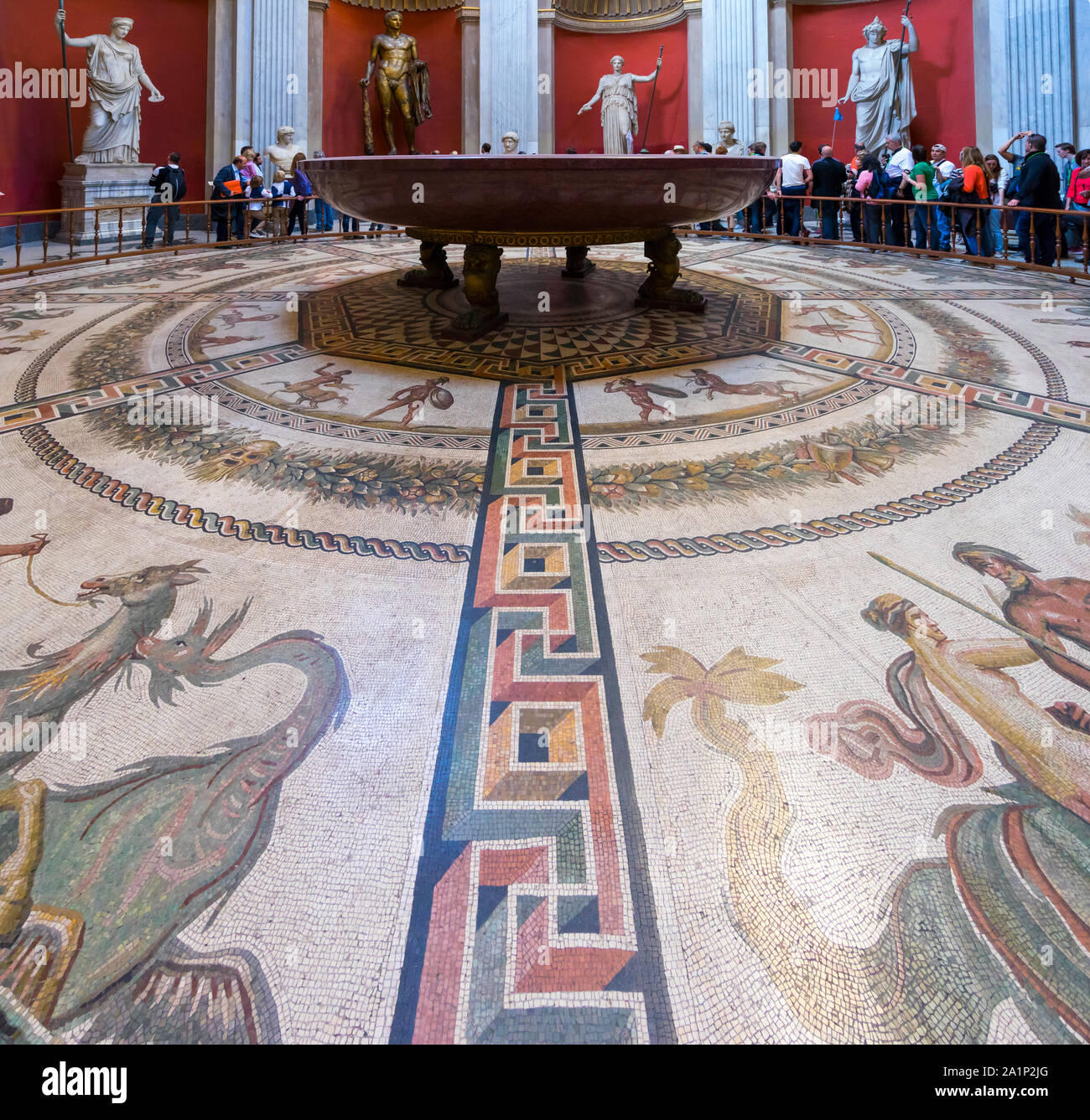Round Room, Vatican Museums, Vatican, Rome, Italy, Europe Stock Photo ...