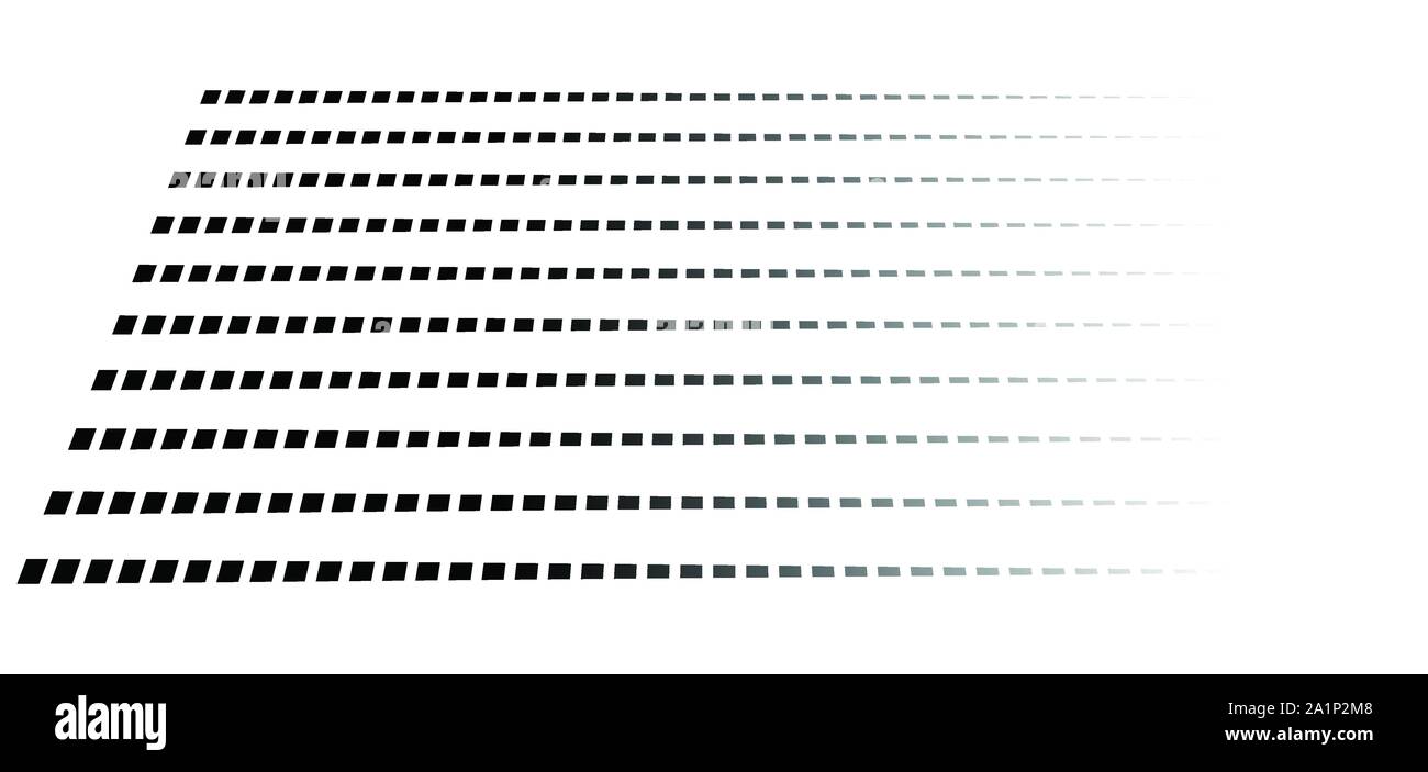 3d segmented, dashed lines geometric pattern. vanish, diminish lines in ...