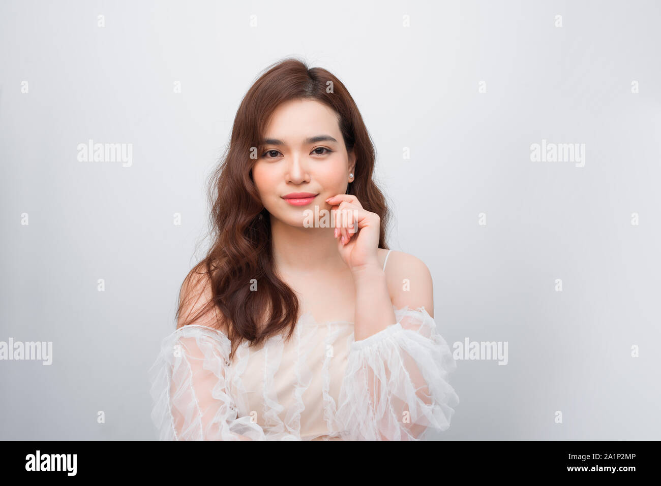 Beautiful asian woman face and Perfect skin. keep pore details Stock ...