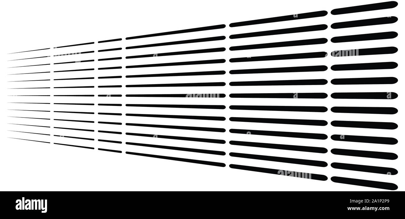 3d segmented, dashed lines geometric pattern. Vanish, diminish strips ...