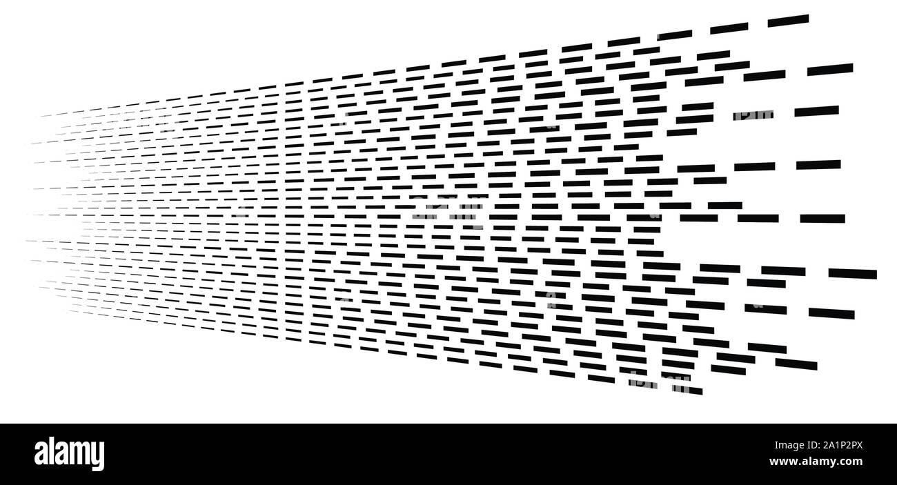 Random 3d dashed lines in perspective. segmented stripes geometric ...