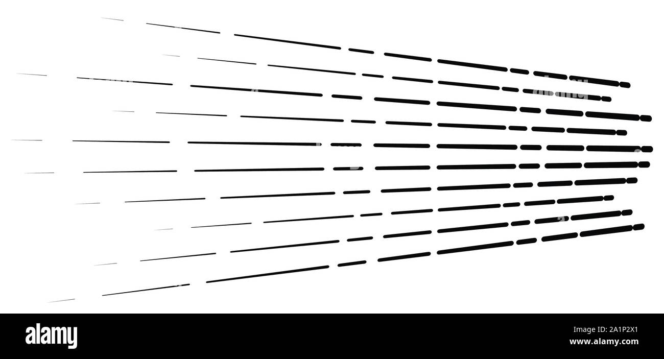 Random 3d dashed lines in perspective. segmented stripes geometric ...
