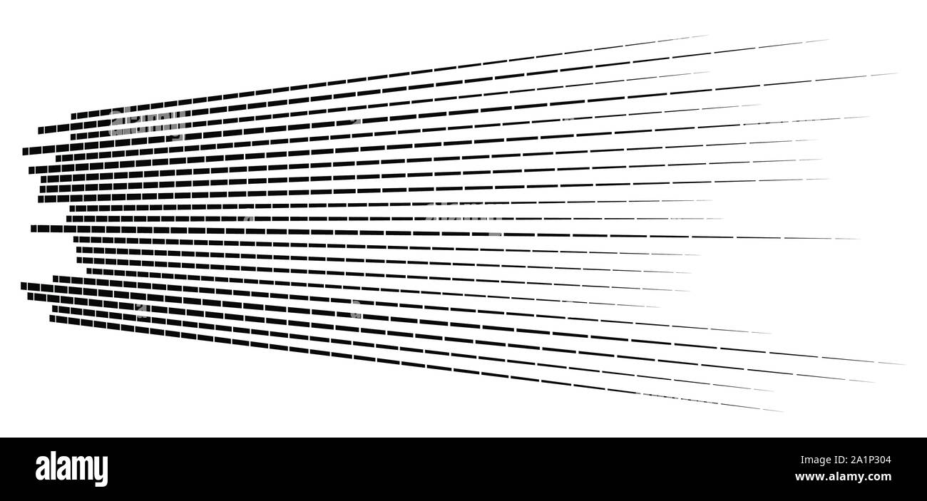 Random 3d dashed lines in perspective. segmented stripes geometric ...