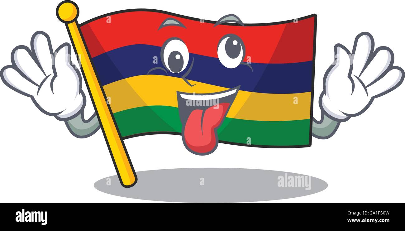Crazy flag mauritius in the character shape Stock Vector Image & Art ...