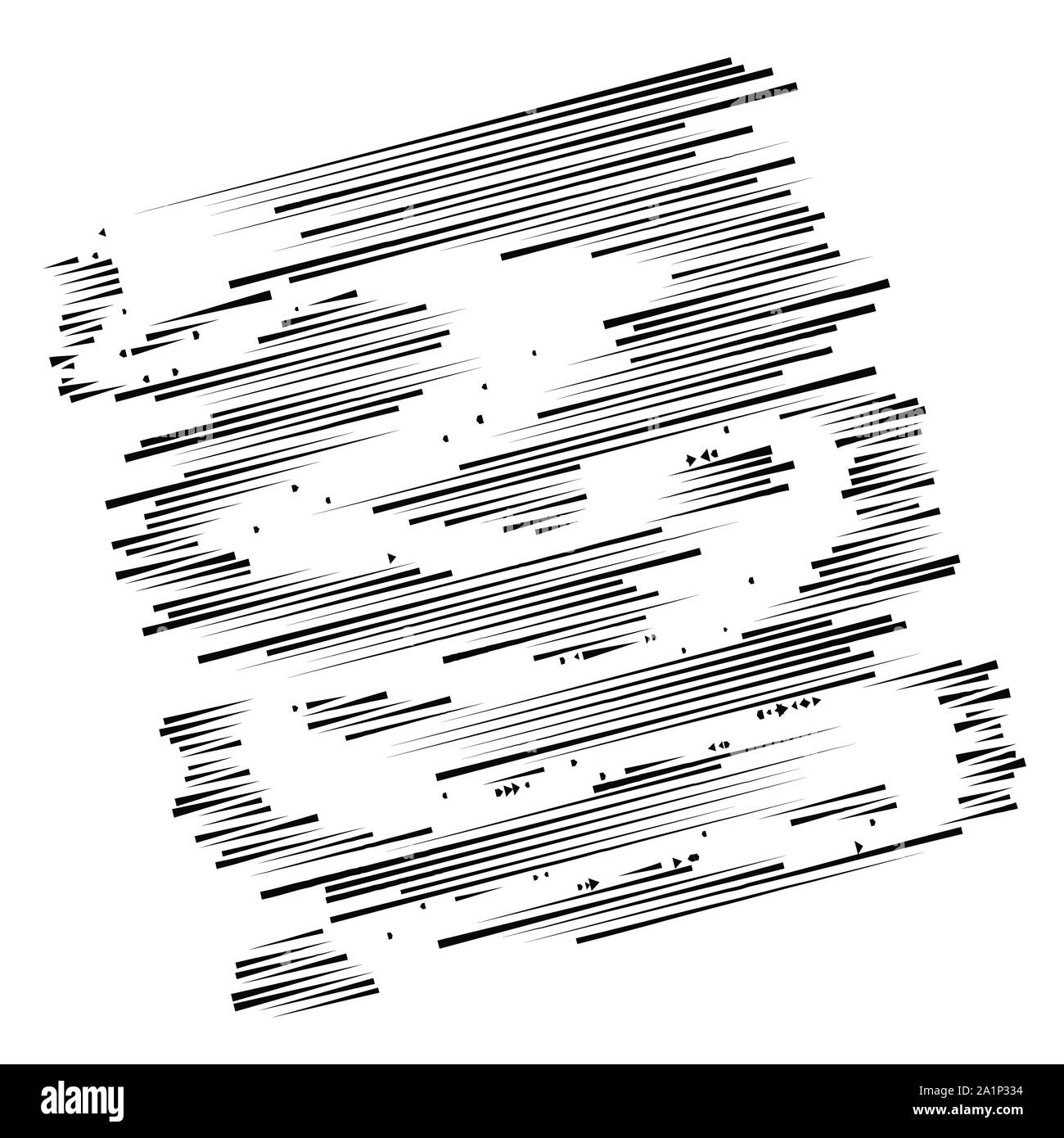 dashed irregular lines. segment horizontal stripes / lines. straight ...