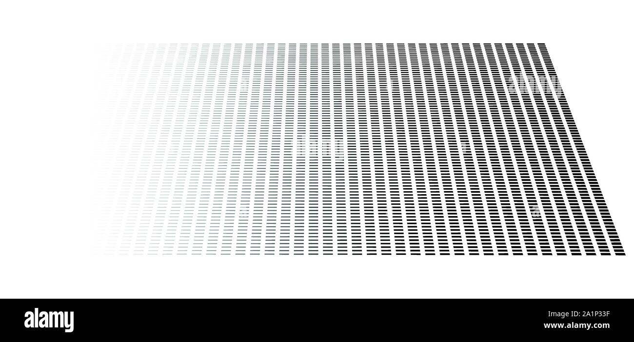 3d segmented, dashed lines geometric pattern. vanish, diminish lines in ...