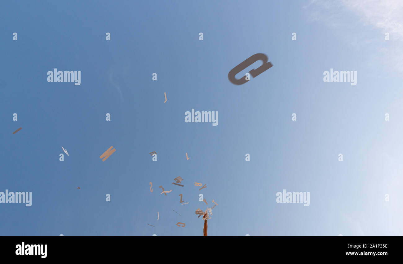 Letters in the sky falling hi-res stock photography and images - Alamy
