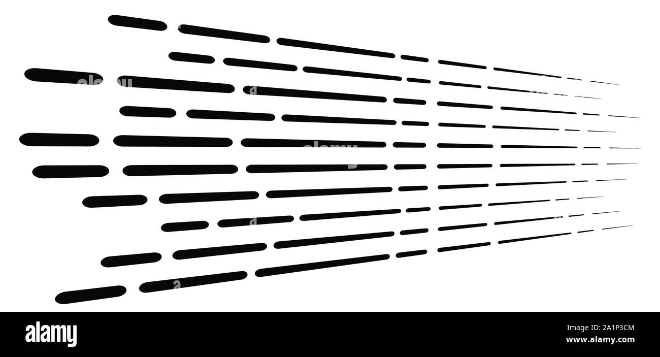Random 3d dashed lines in perspective. segmented stripes geometric ...