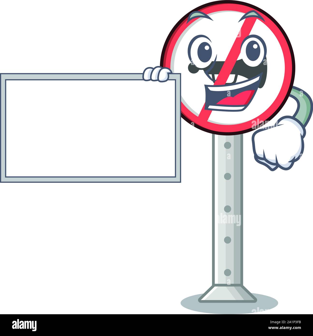 With board no honking isolatede with the cartoon Stock Vector Image ...