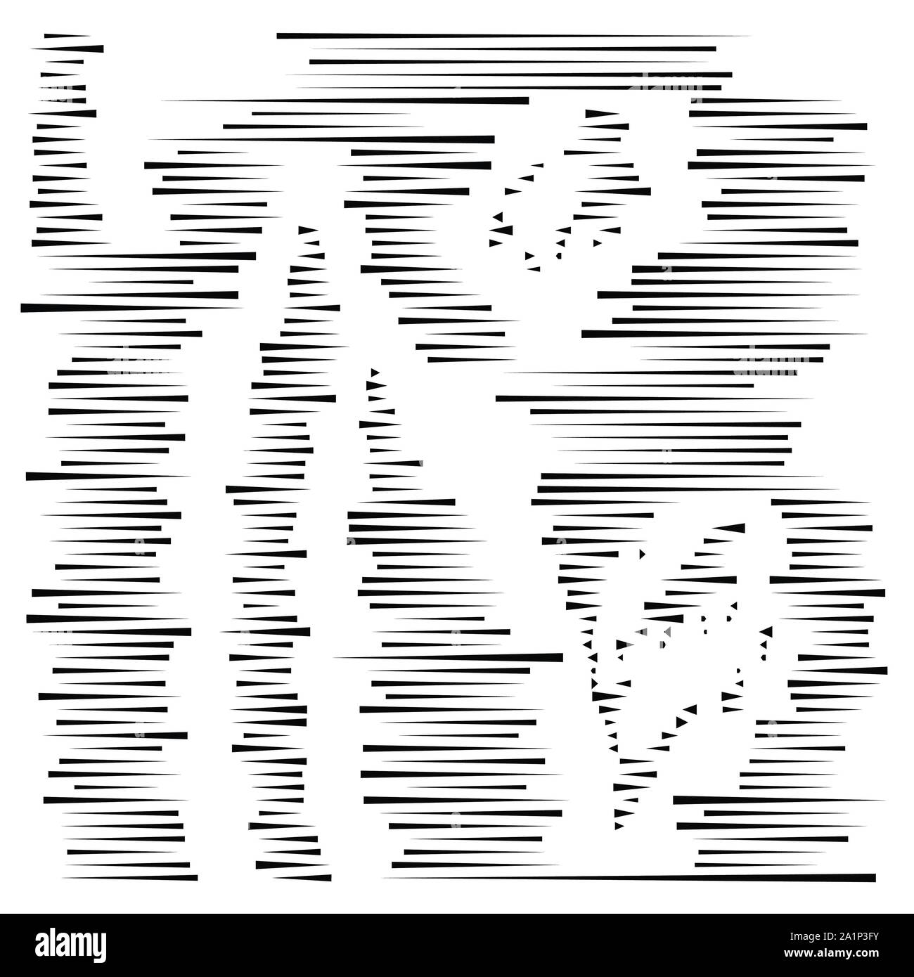 dashed irregular lines. segment horizontal stripes / lines. straight ...