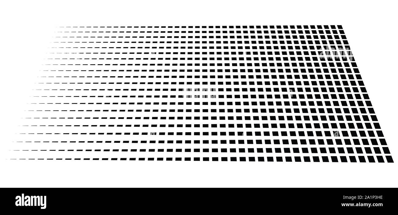 3d segmented, dashed lines geometric pattern. Vanish, diminish strips ...