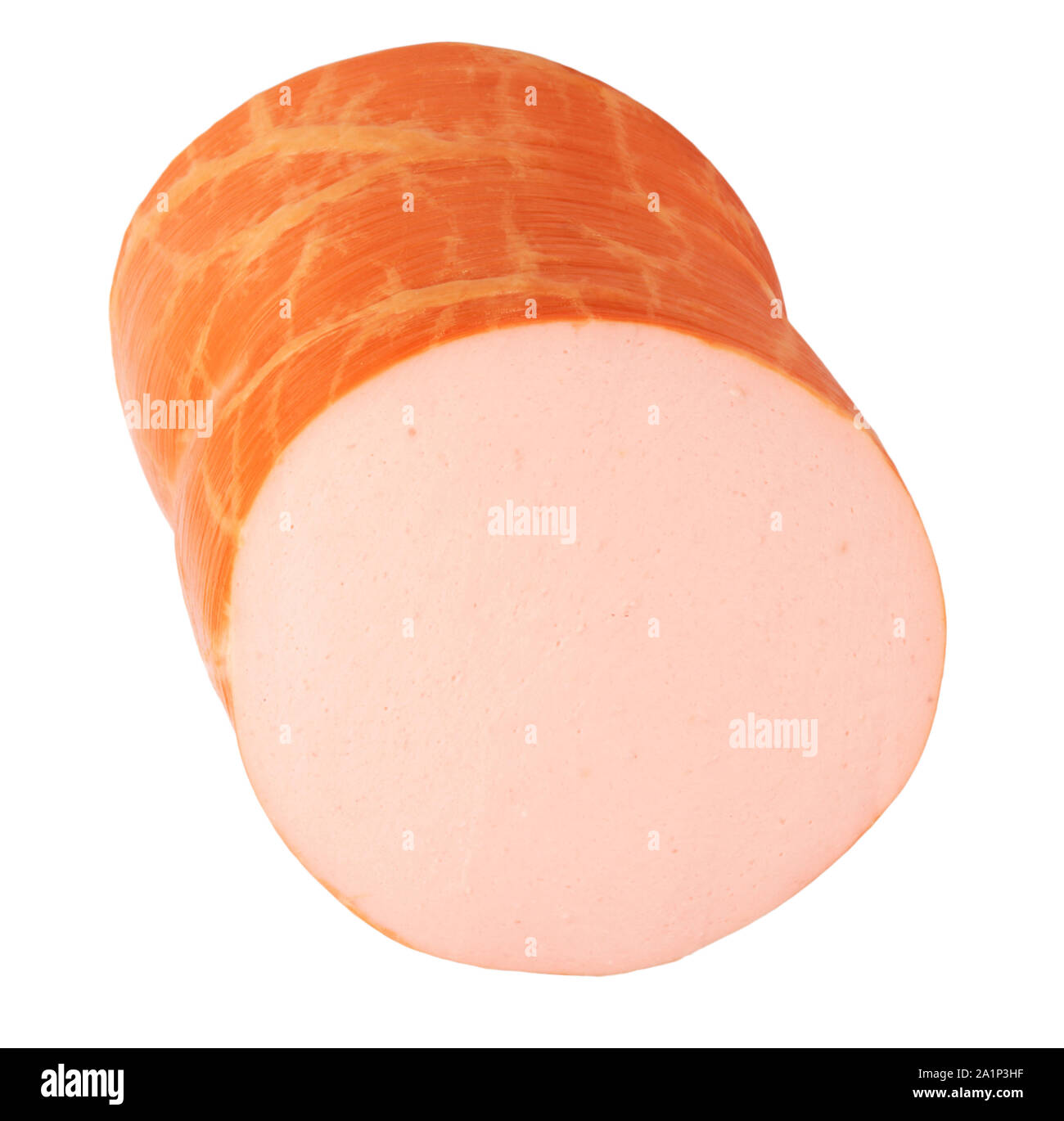 One Sausage Isolated Stock Photo - Alamy
