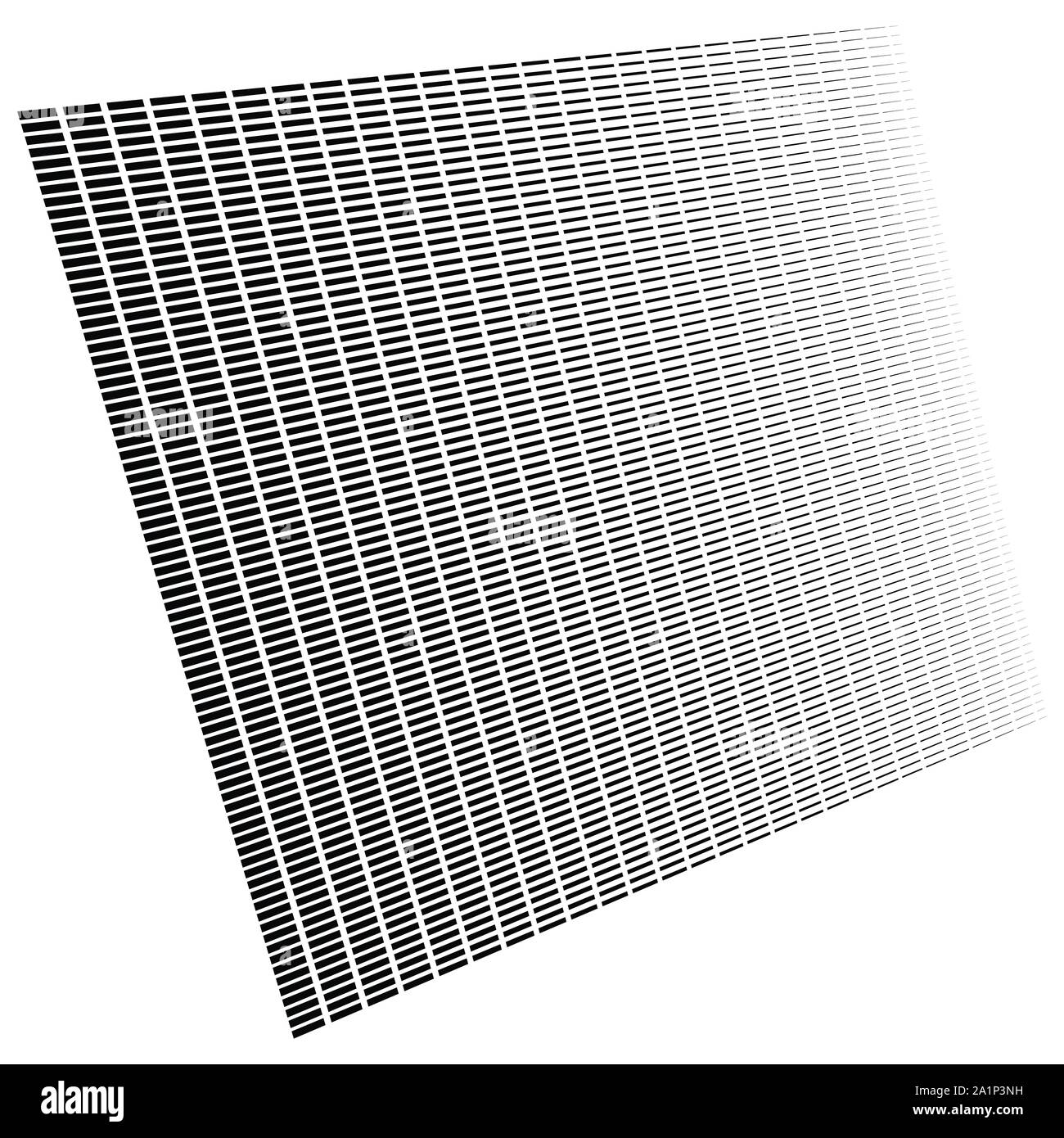 3d segmented, dashed lines geometric pattern. Vanish, diminish strips ...