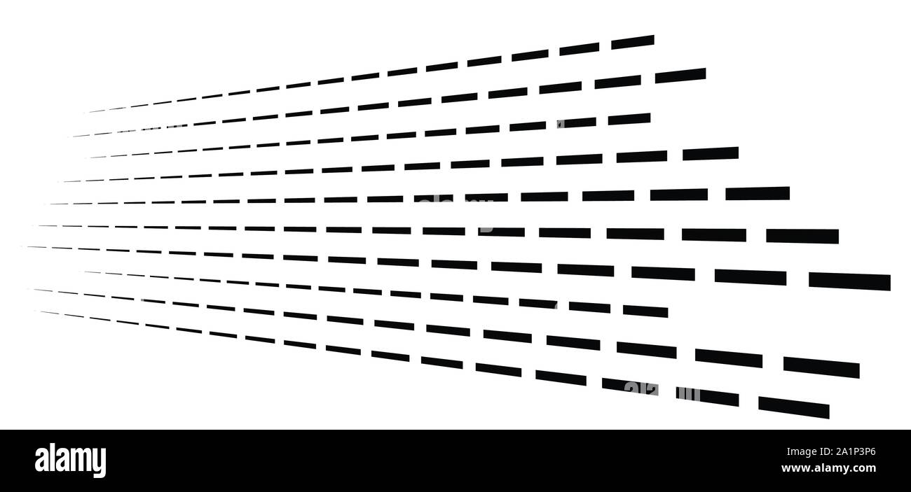 Random 3d dashed lines in perspective. segmented stripes geometric ...