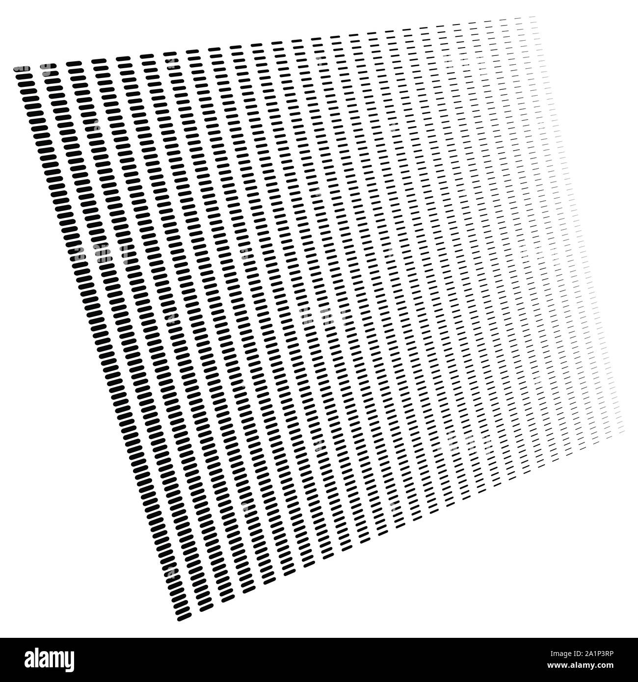 3d segmented, dashed lines geometric pattern. Vanish, diminish strips ...