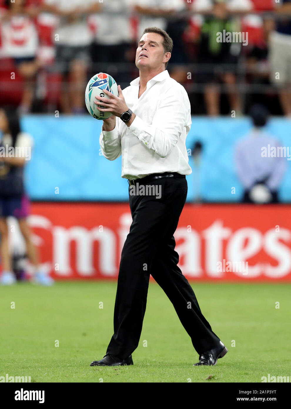 South Africa head coach Rassie Erasmus during the 2019 Rugby World Cup ...
