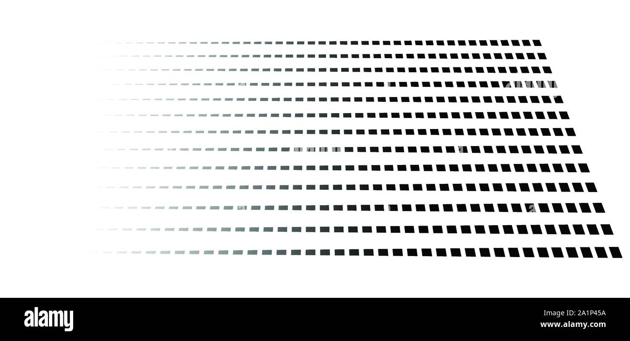 3d segmented, dashed lines geometric pattern. vanish, diminish lines in ...