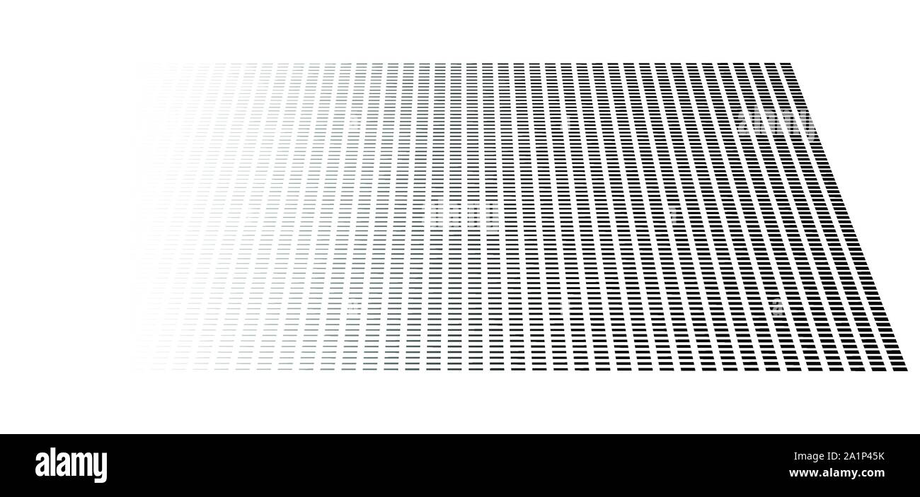 3d segmented, dashed lines geometric pattern. vanish, diminish lines in ...