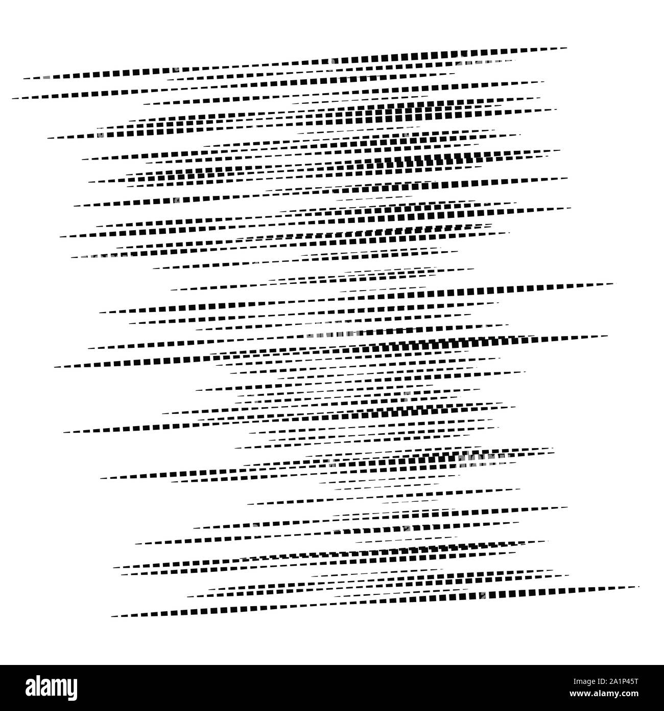 dashed irregular lines. segment horizontal stripes / lines. straight ...