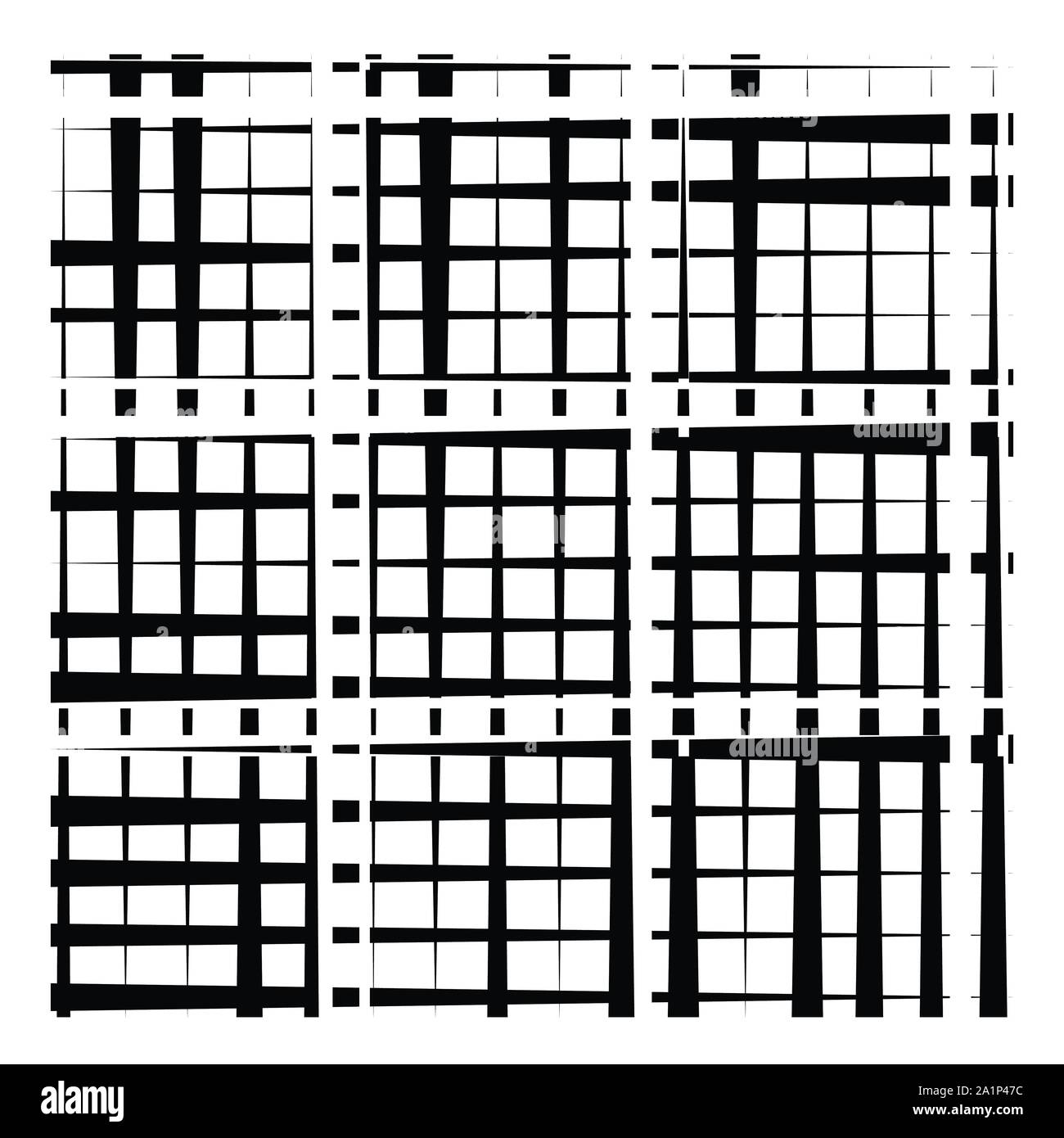 grid, mesh abstract geometric pattern. grating, trellis texture with intermittent, interrupt ...