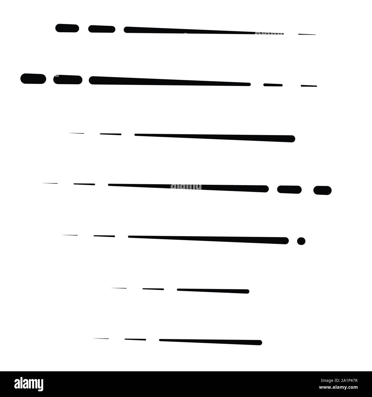 dashed irregular lines. segment horizontal stripes / lines. straight ...