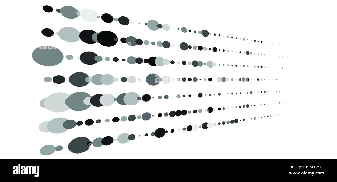 Greyscale dots, half-tone, circles pattern. speckle, stipple geometric ...