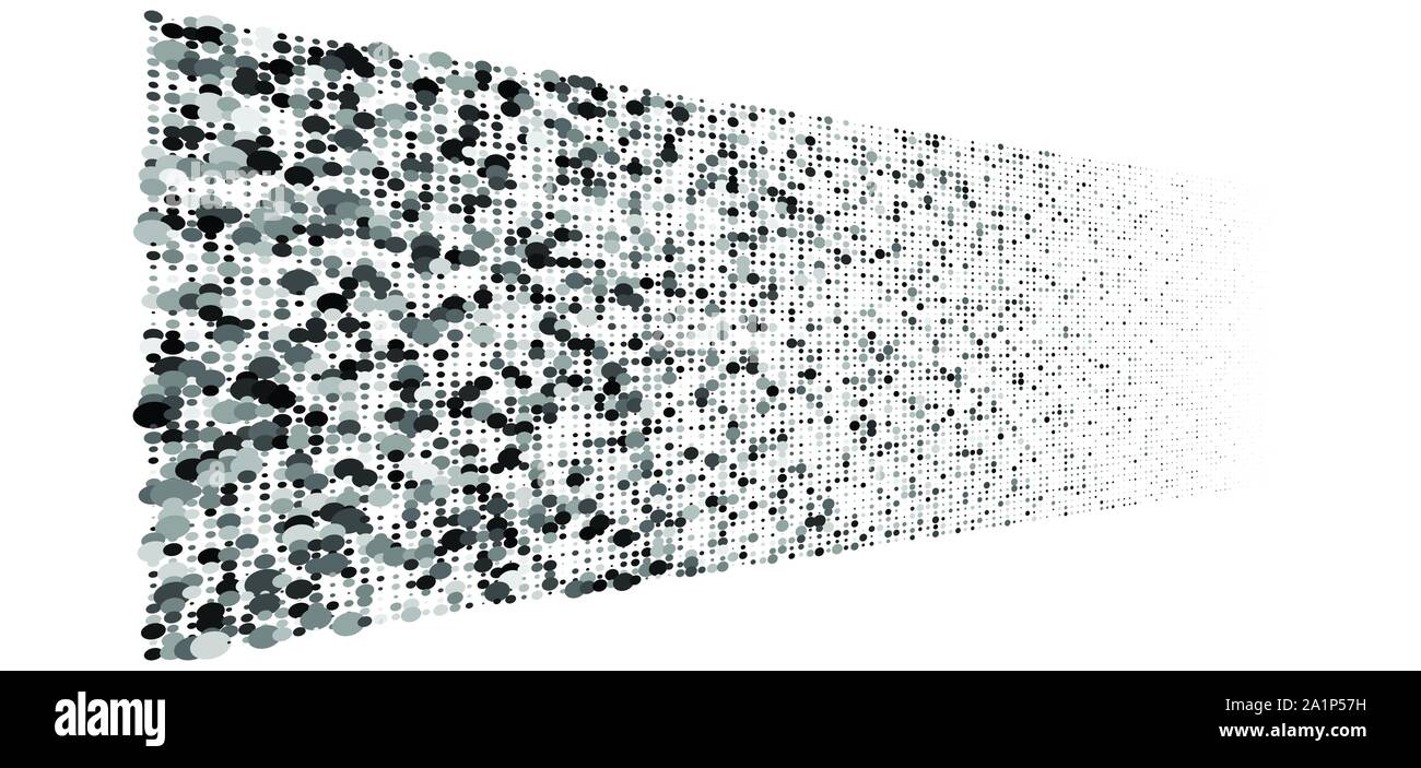 Greyscale dots, half-tone, circles pattern. speckle, stipple geometric ...