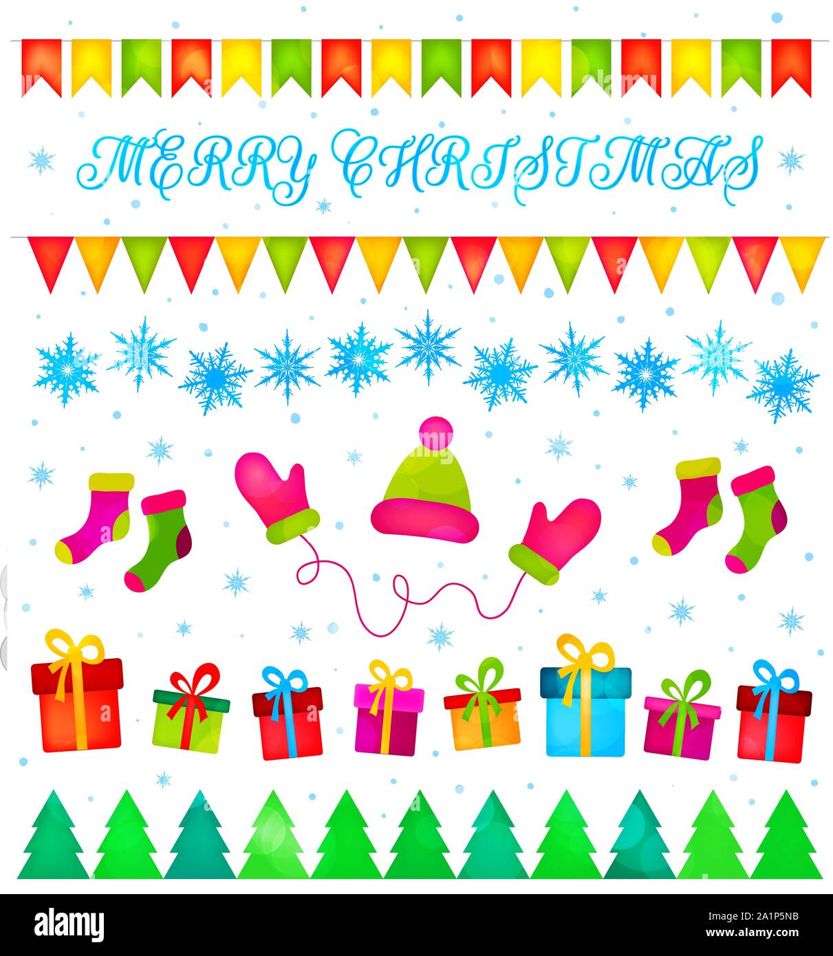 Christmas tree decorations string Stock Vector Images - Alamy