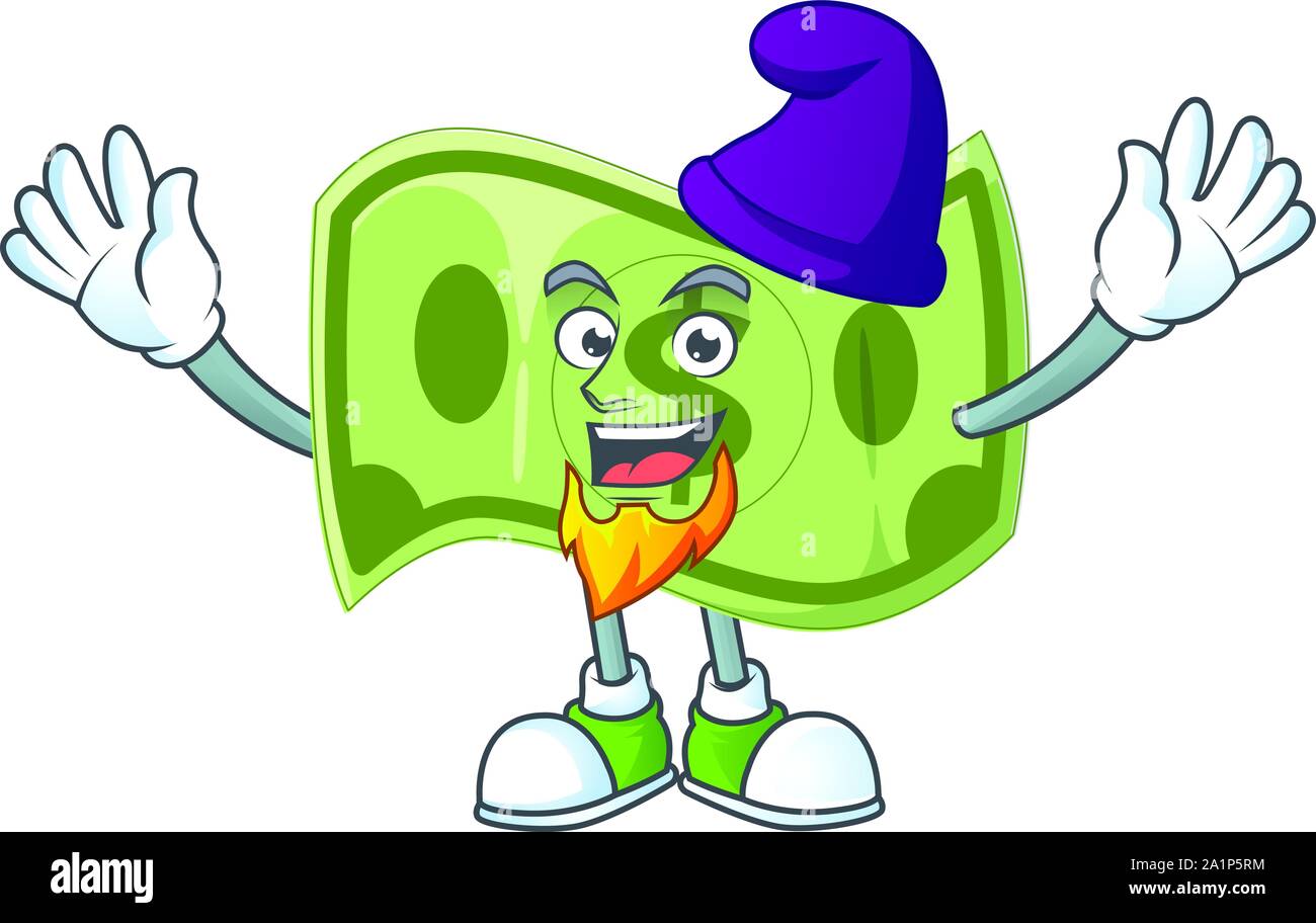 Elf paper money cartoon character with mascot Stock Vector Image & Art ...