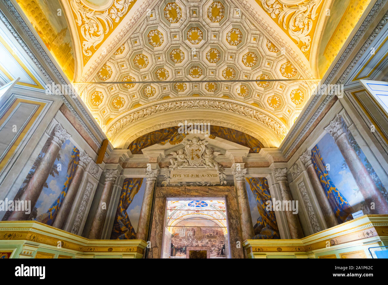 Vatican Library, Vatican Museums, Vatican, Rome, Italy, Europe Stock ...