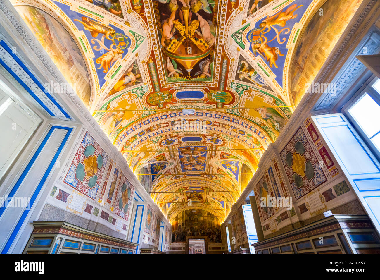 Vatican Library, Vatican Museums, Vatican, Rome, Italy, Europe Stock ...