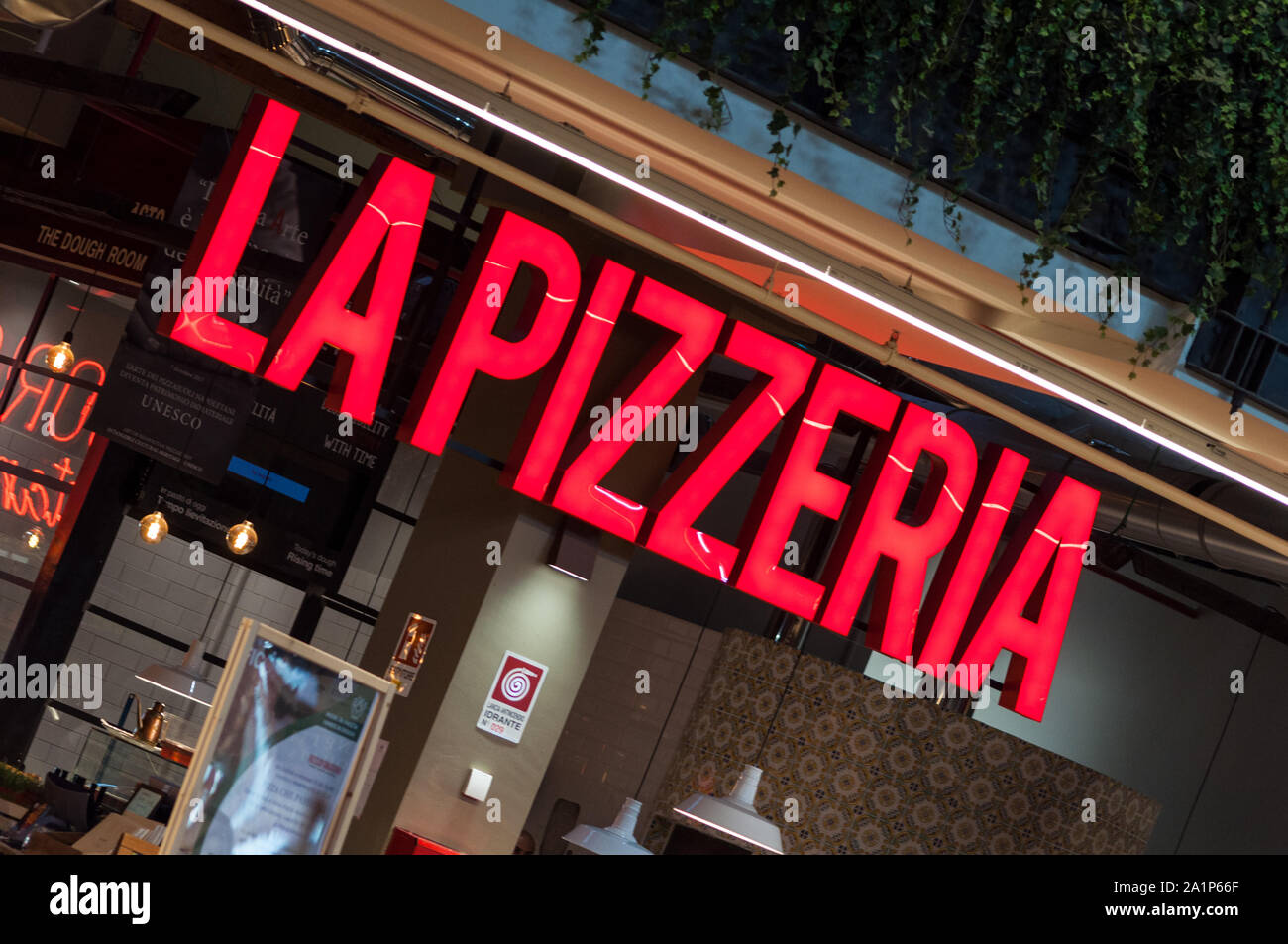 Bologna / Italy - September 24 2019: interior design Fico Eataly World ...