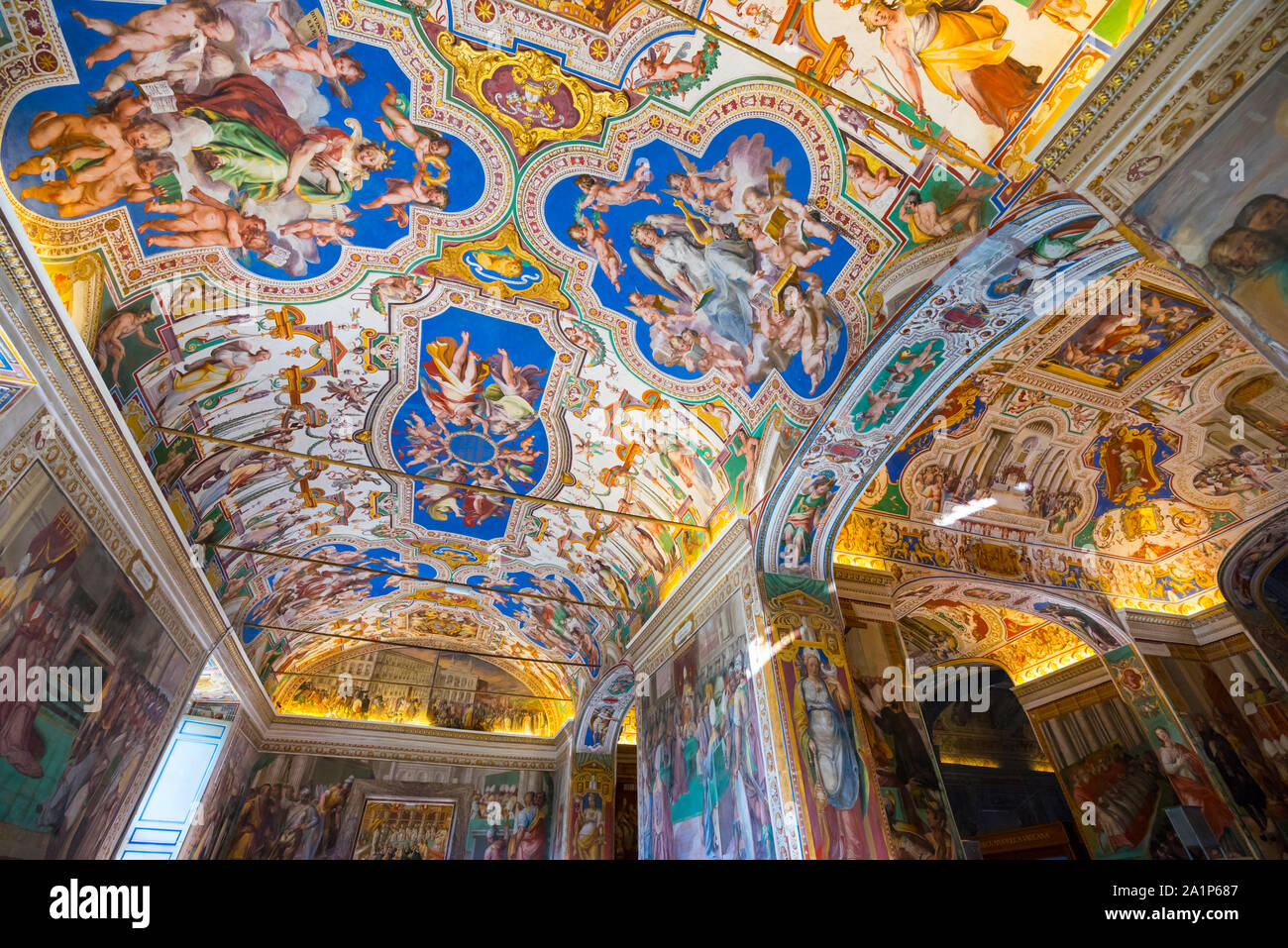 Vatican Library, Vatican Museums, Vatican, Rome, Italy, Europe Stock ...