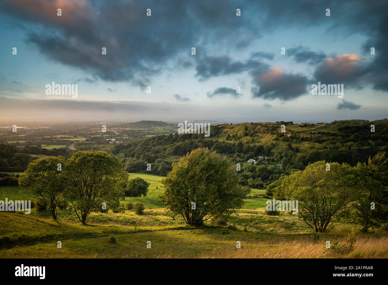 Beautiful landscape image of view over English countryside during ...