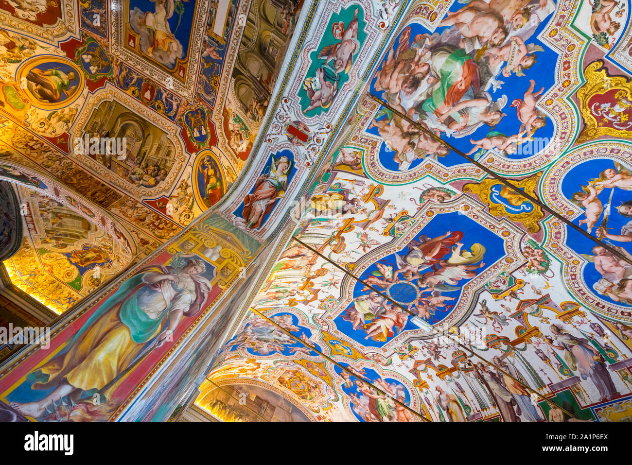 Vatican Library, Vatican Museums, Vatican, Rome, Italy, Europe Stock ...