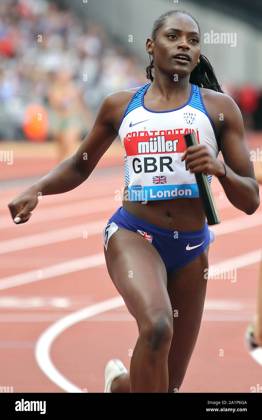 Daryll NEITA of Great Britain in the womens 4x100m Relay at the Muller ...