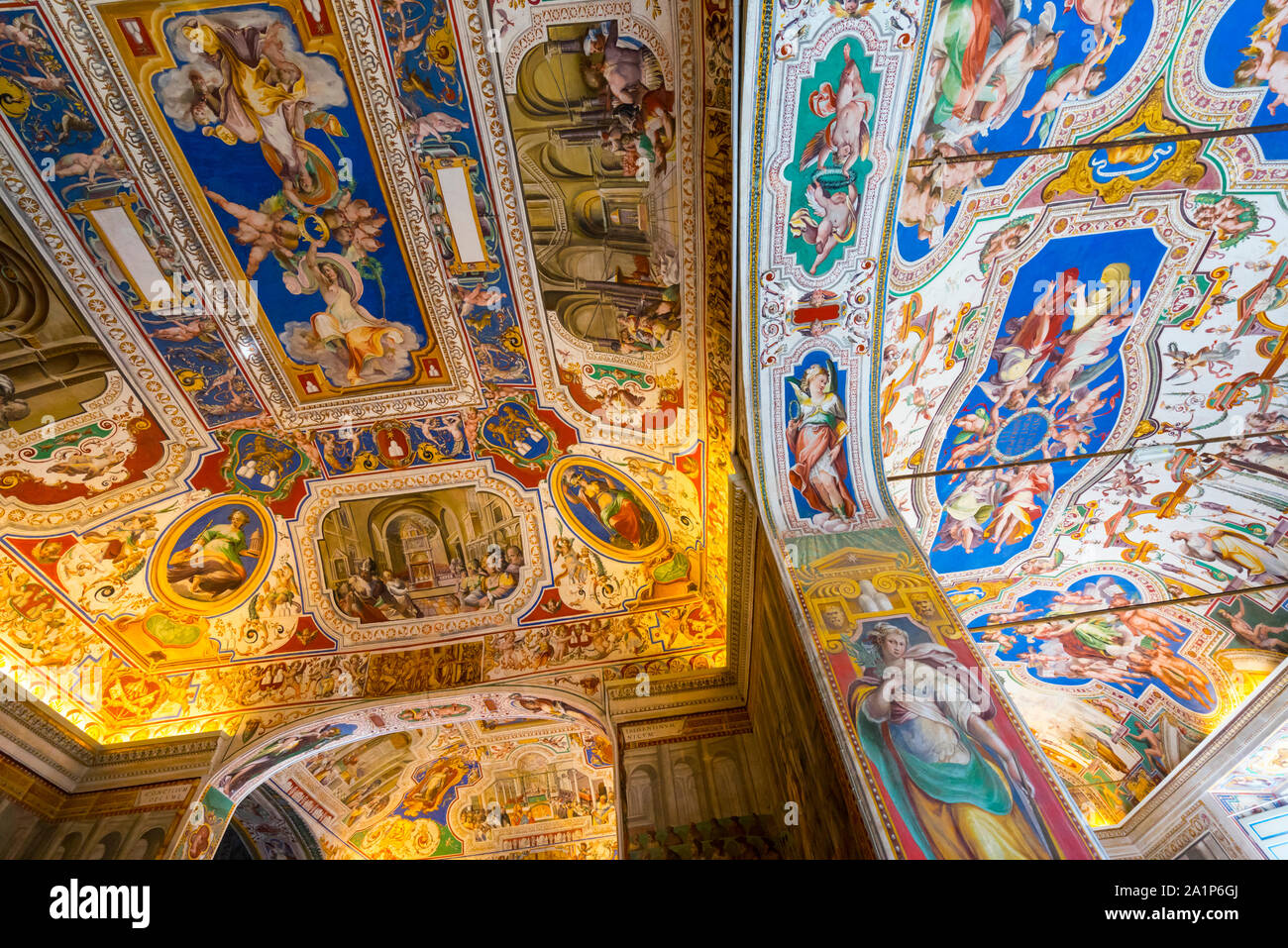 Vatican Library, Vatican Museums, Vatican, Rome, Italy, Europe Stock ...