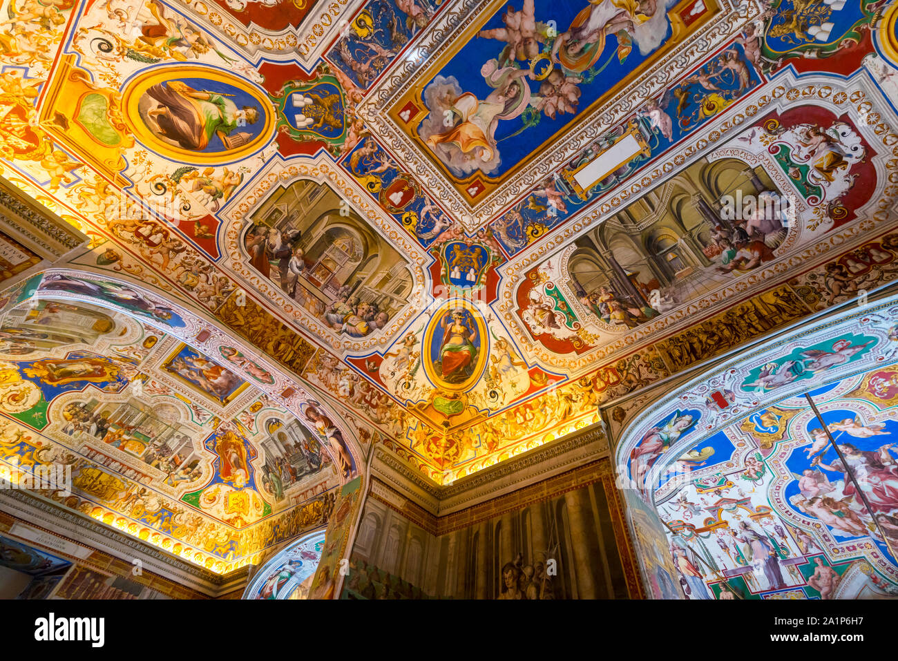 Vatican Library, Vatican Museums, Vatican, Rome, Italy, Europe Stock ...