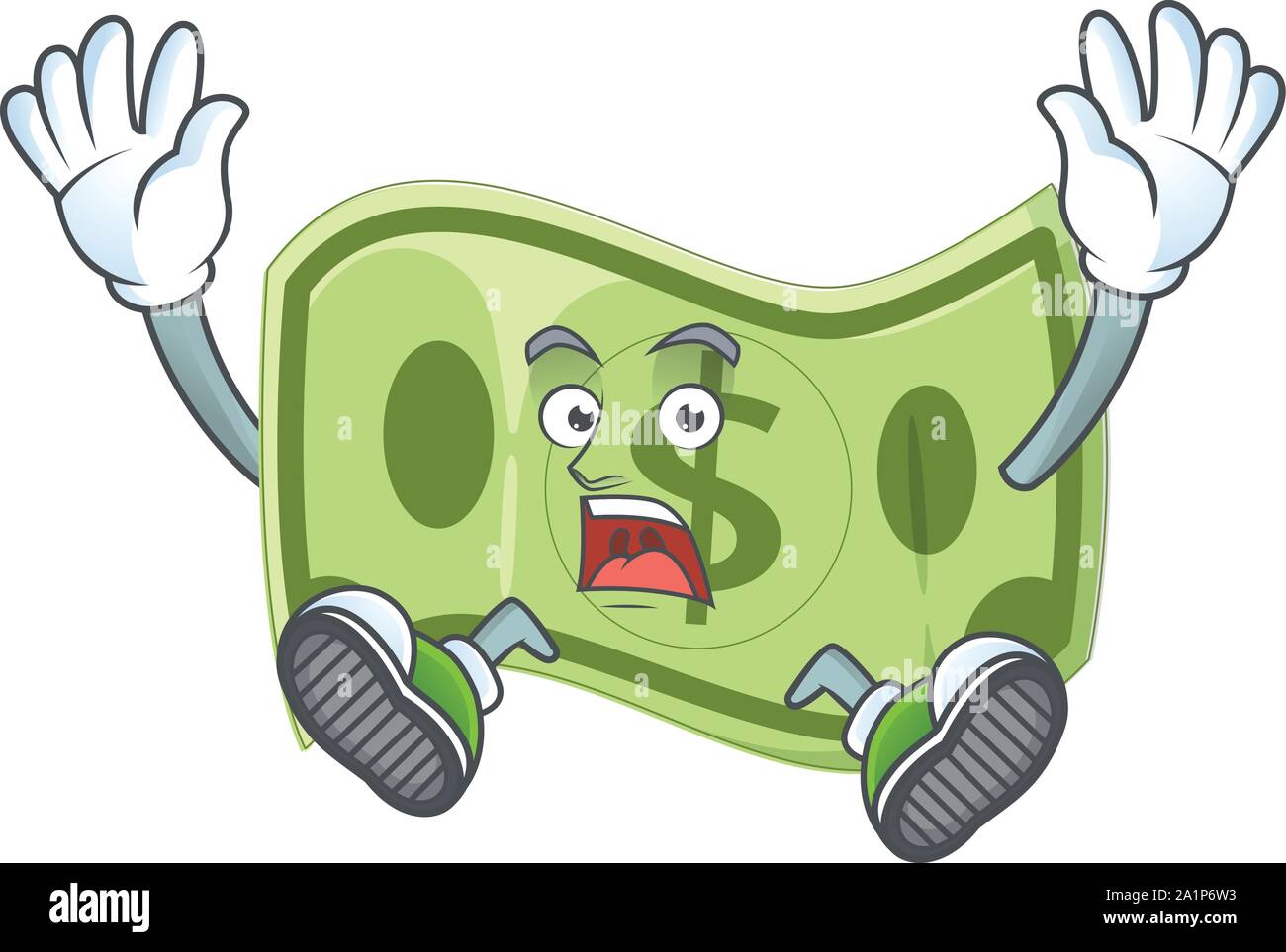 Successful paper money character on white background Stock Vector Image ...